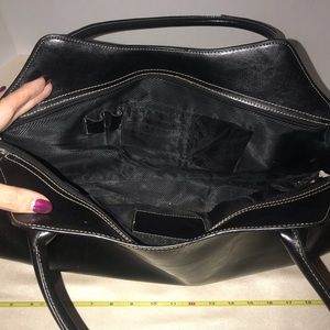 Bags | Large Tote Purse Hand Bag Pocketbook Black Satchel | Poshmark